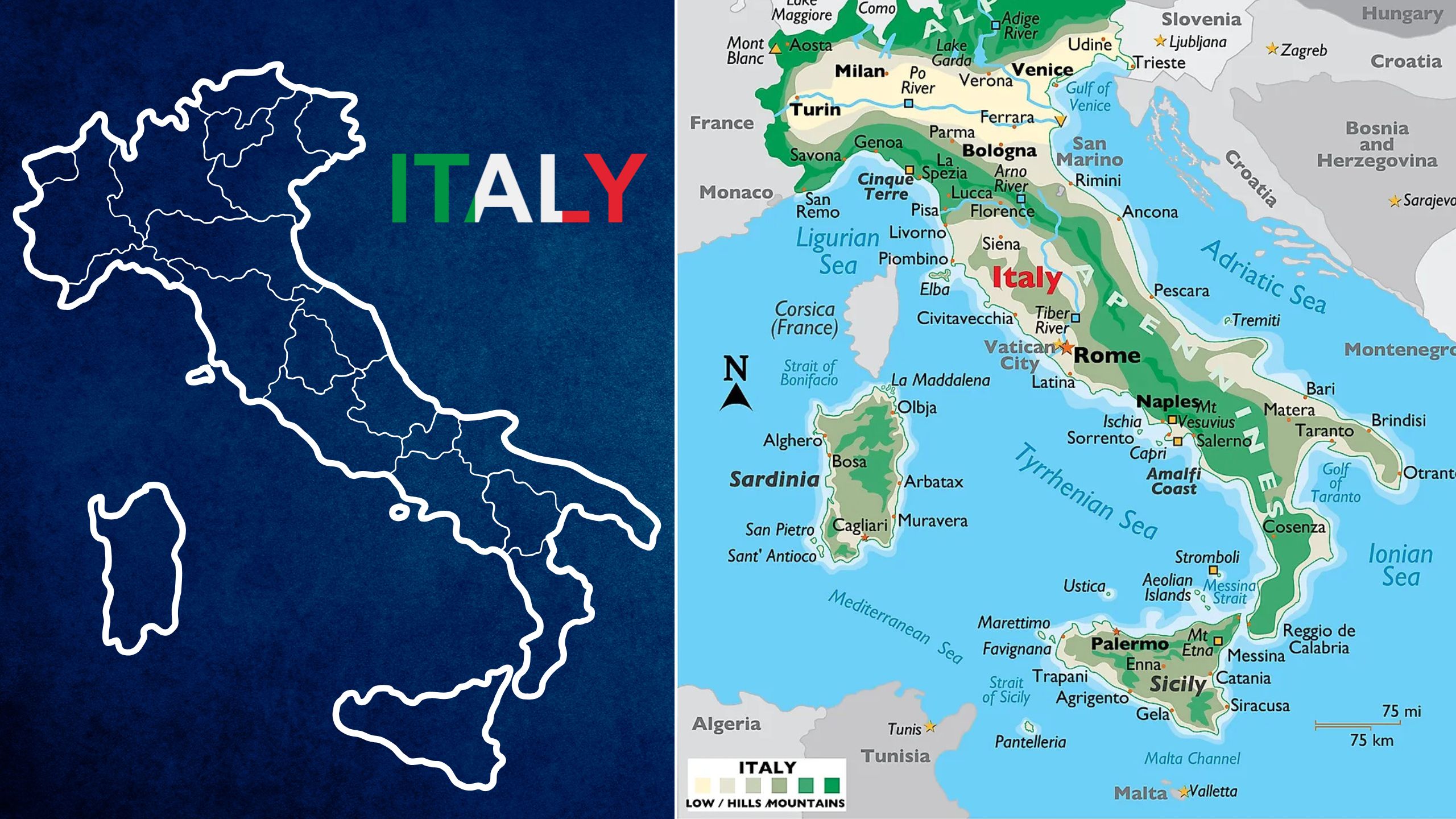 Map Of Italy With Cities Southern Italy Map In Detail Road Map Of